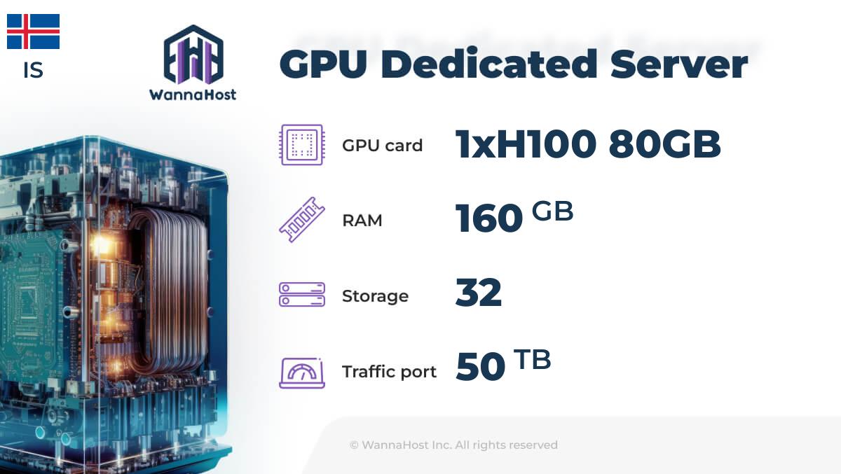 GPU Dedicated Server in your location(🇮🇸 Iceland). – WannaHost